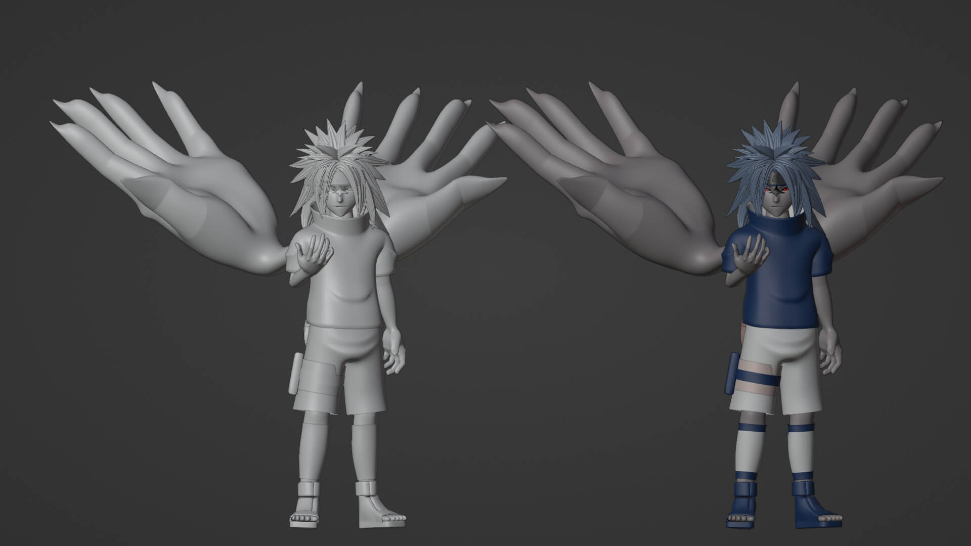 Sasuke Cursed Seal - Naruto Shippuden 3D Model by Summerforce
