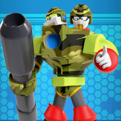 Searchman - Megaman 3D Model by Summerforce
