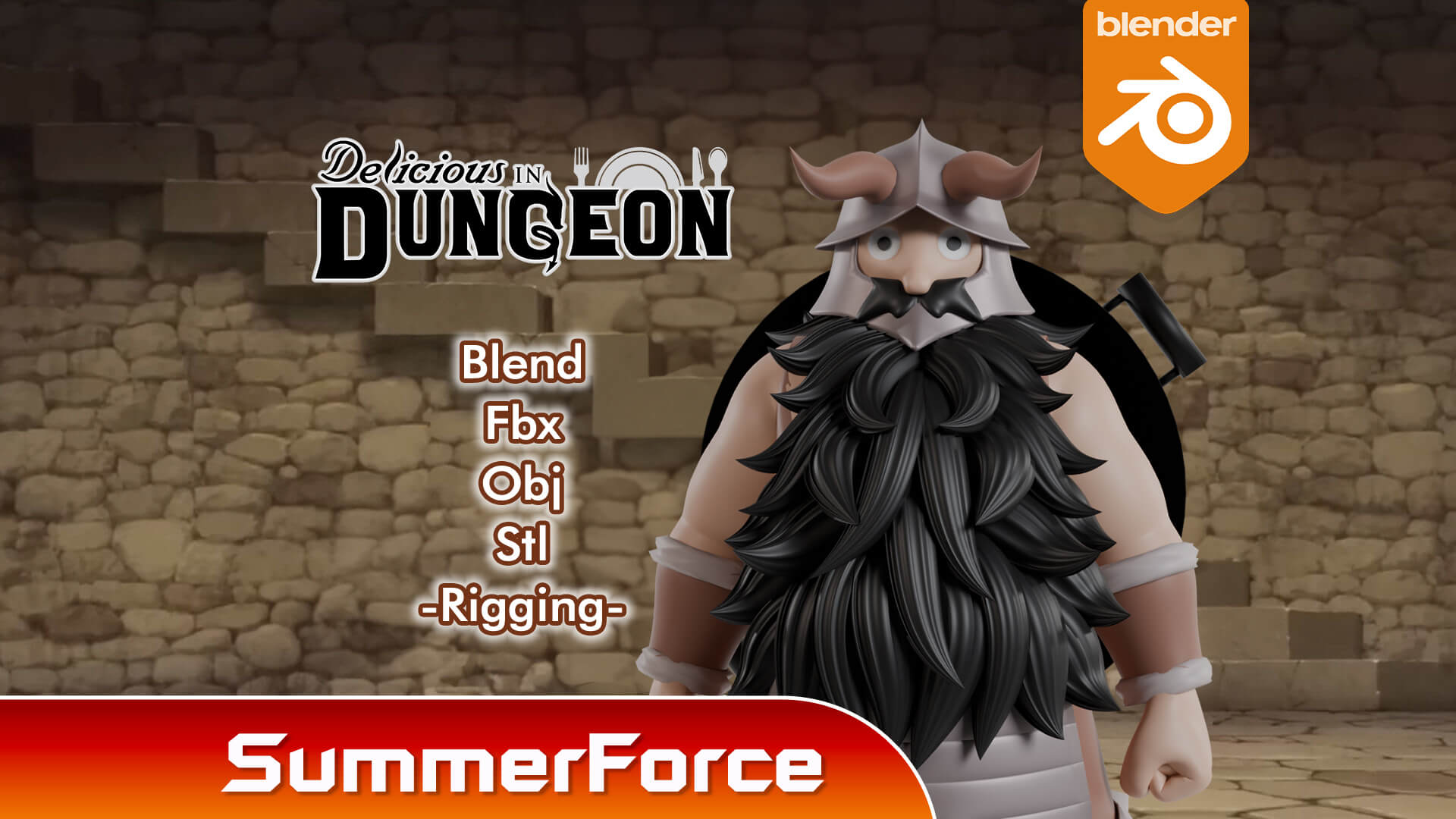 Senshi - Delicious in Dungeon 3D Model by Summerforce