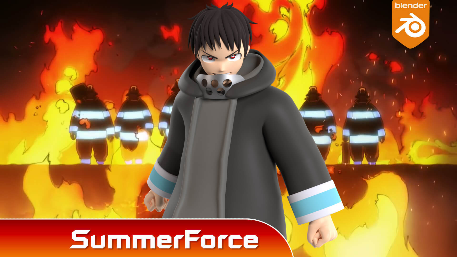Shinra Kusakabe - Fire Force 3D Model by Summerforce