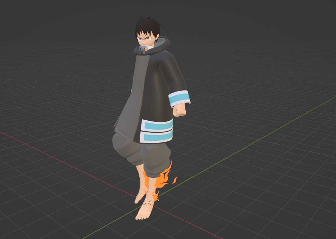 Shinra Kusakabe - Fire Force 3D Model by Summerforce