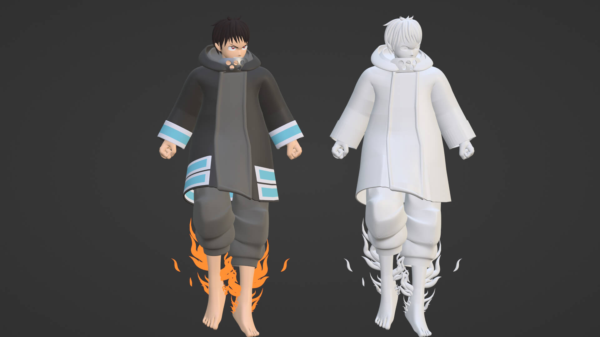 Shinra Kusakabe - Fire Force 3D Model by Summerforce