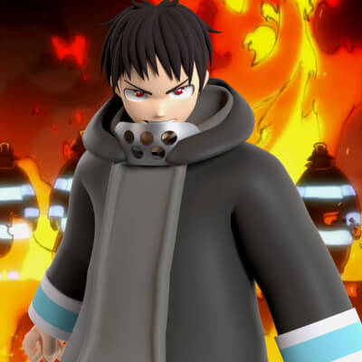 Shinra Kusakabe - Fire Force 3D Model by Summerforce