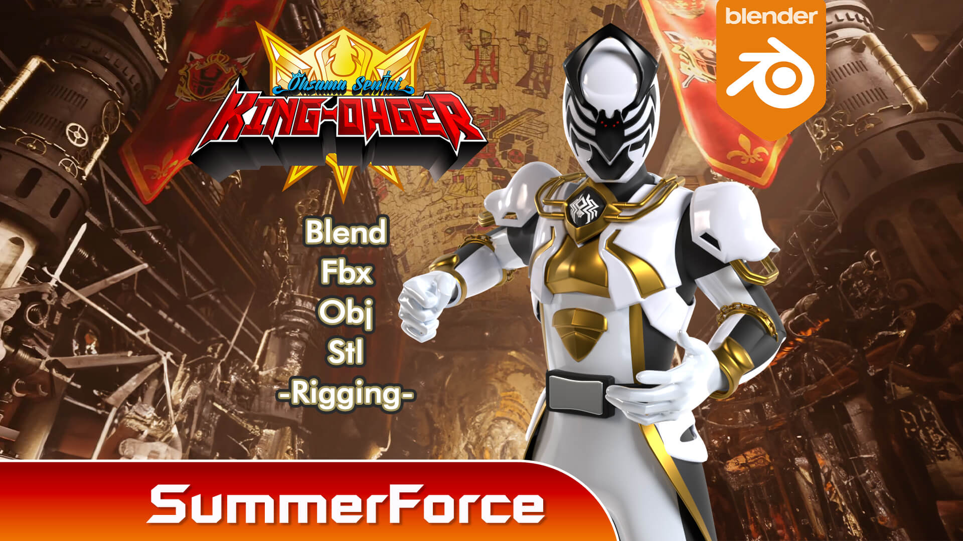 Spider Kumonos - King Ohger 3D Model by Summerforce