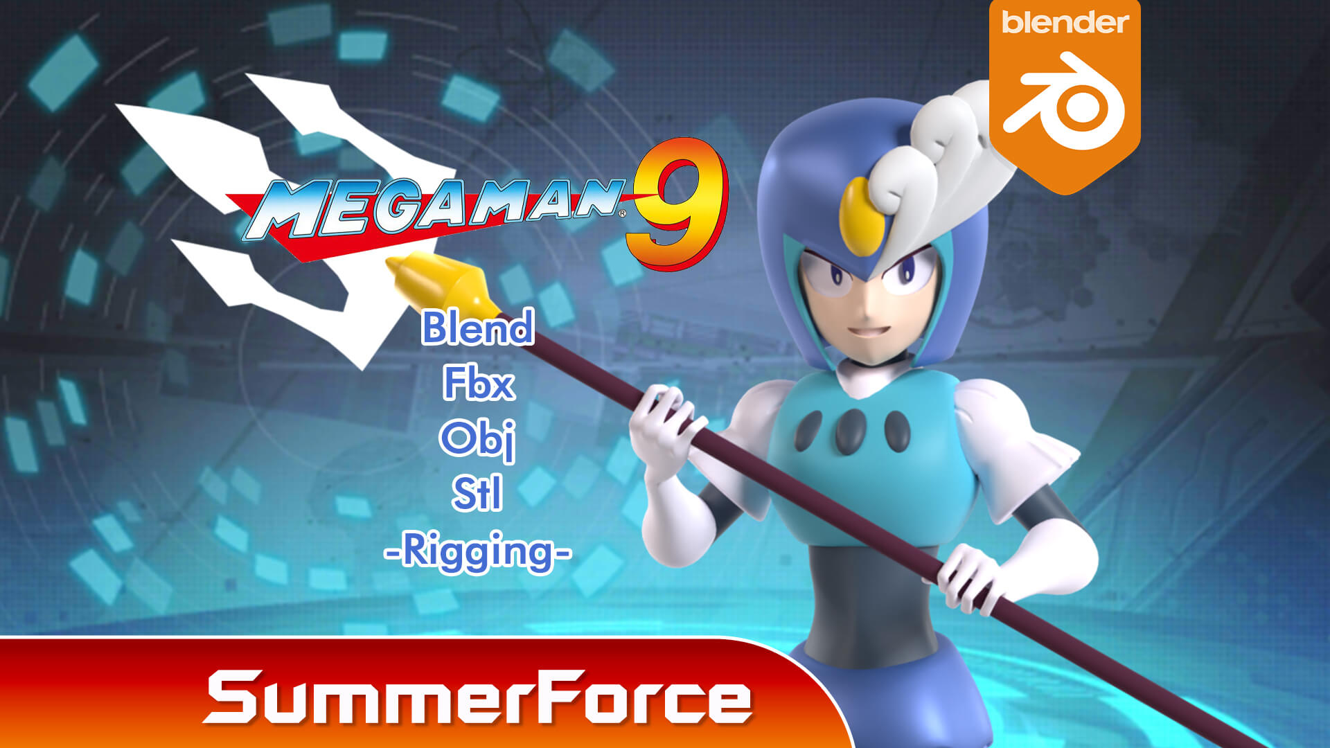 Splashwoman - Megaman 9 3D Model by Summerforce