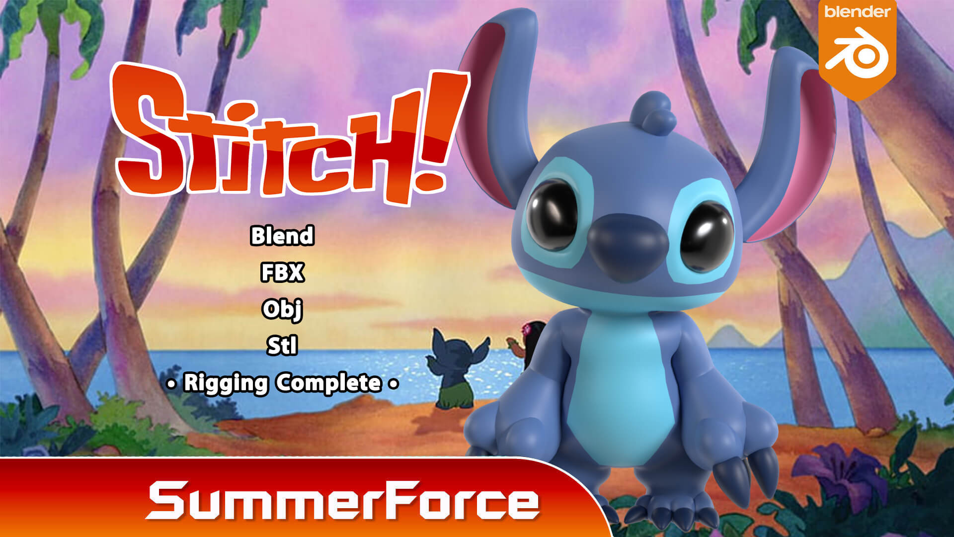 Stitch - Lilo and Stitch 3D Model by Summerforce