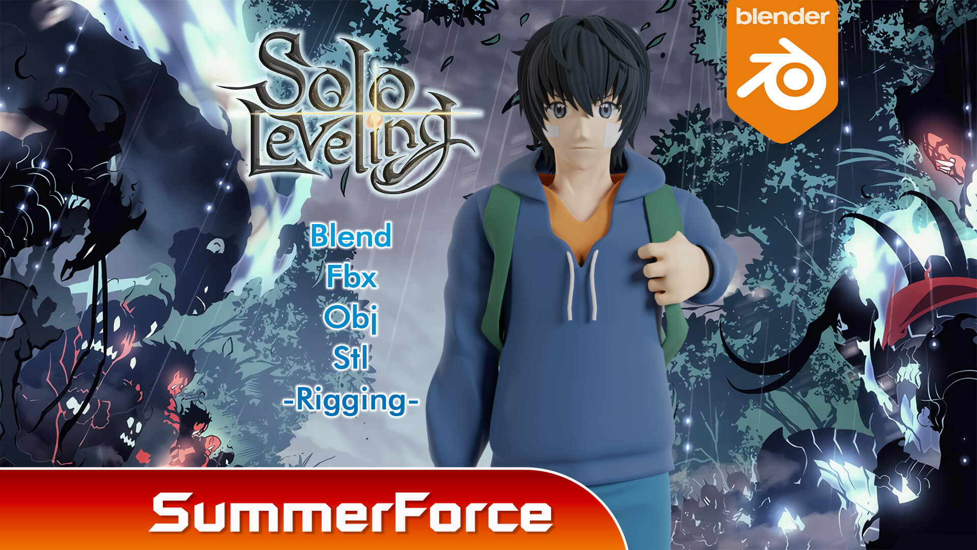 Sung Jin Woo - Solo Leveling 3D Model by Summerforce