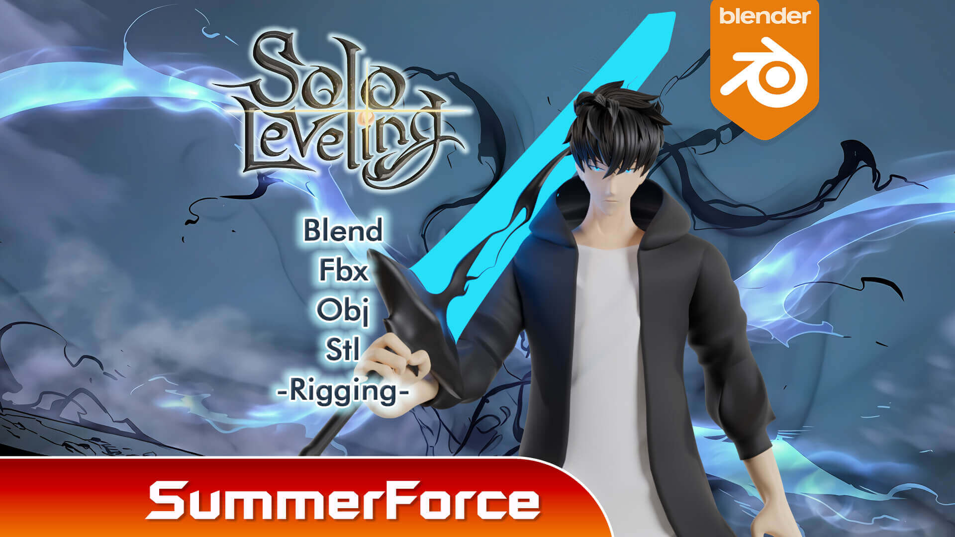 Sung Jinwoo - Solo Leveling 3D Model by Summerforce