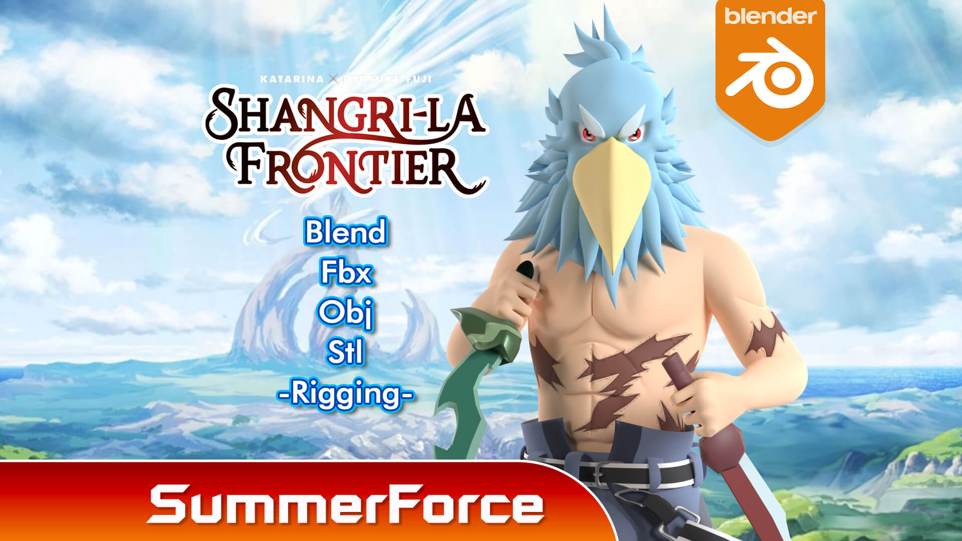 Sunraku - Shangri-La Frontier 3D Model by Summerforce