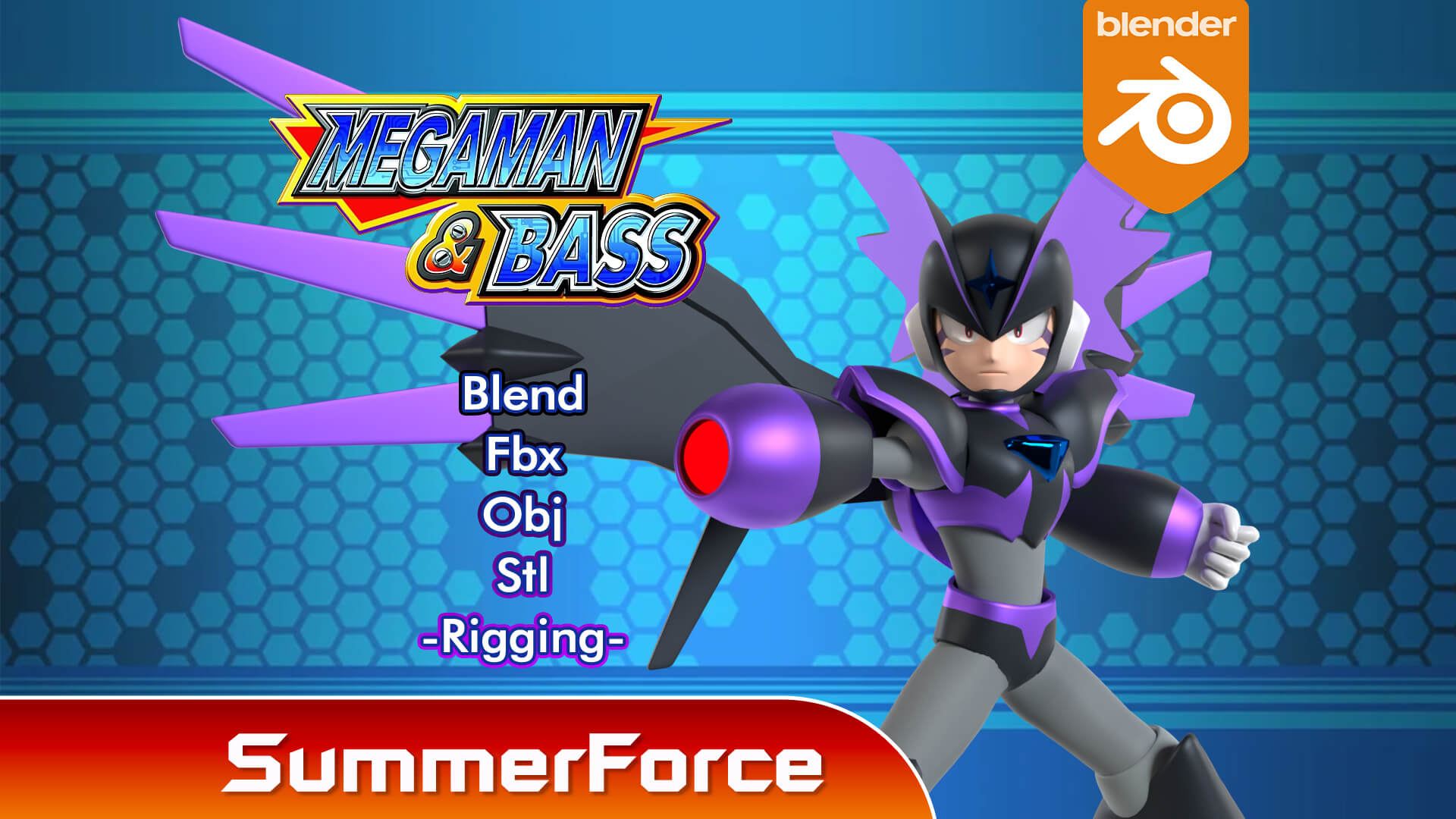 Super Bass - Megaman 3D Model by Summerforce