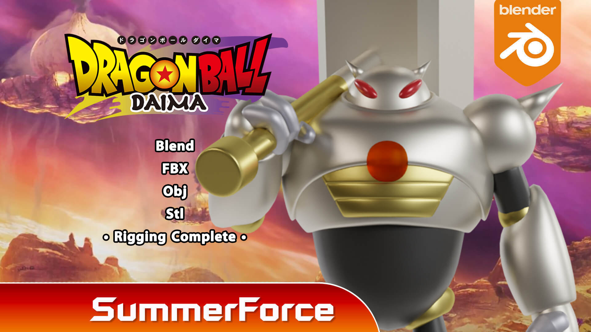 Tamagami Number Three - Dragonball Daima 3D Model by Summerforce