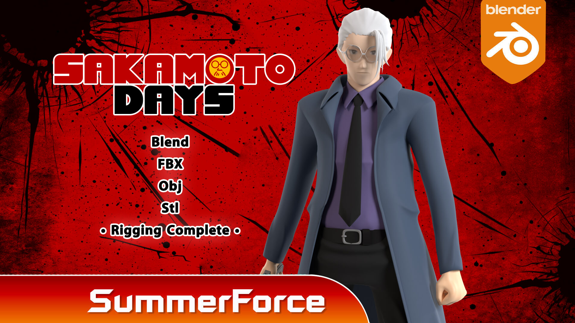 Taro Sakamoto - Sakamoto Days 3D Model by Summerforce