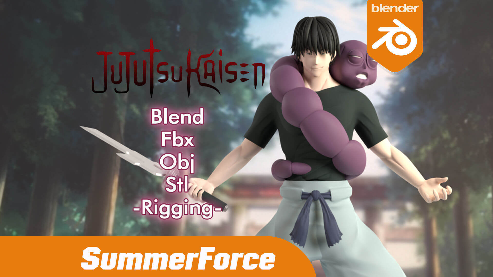 Toji Fushiguro - Jujutsu Kaisen 3D Model by Summerforce