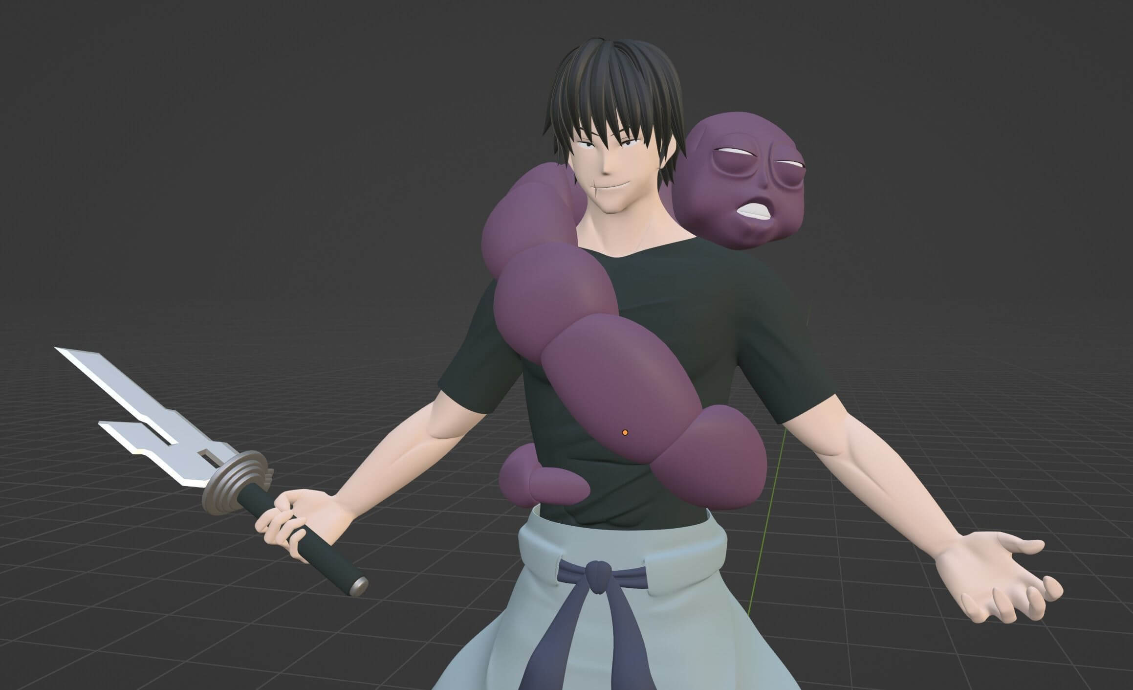Toji Fushiguro - Jujutsu Kaisen 3D Model by Summerforce