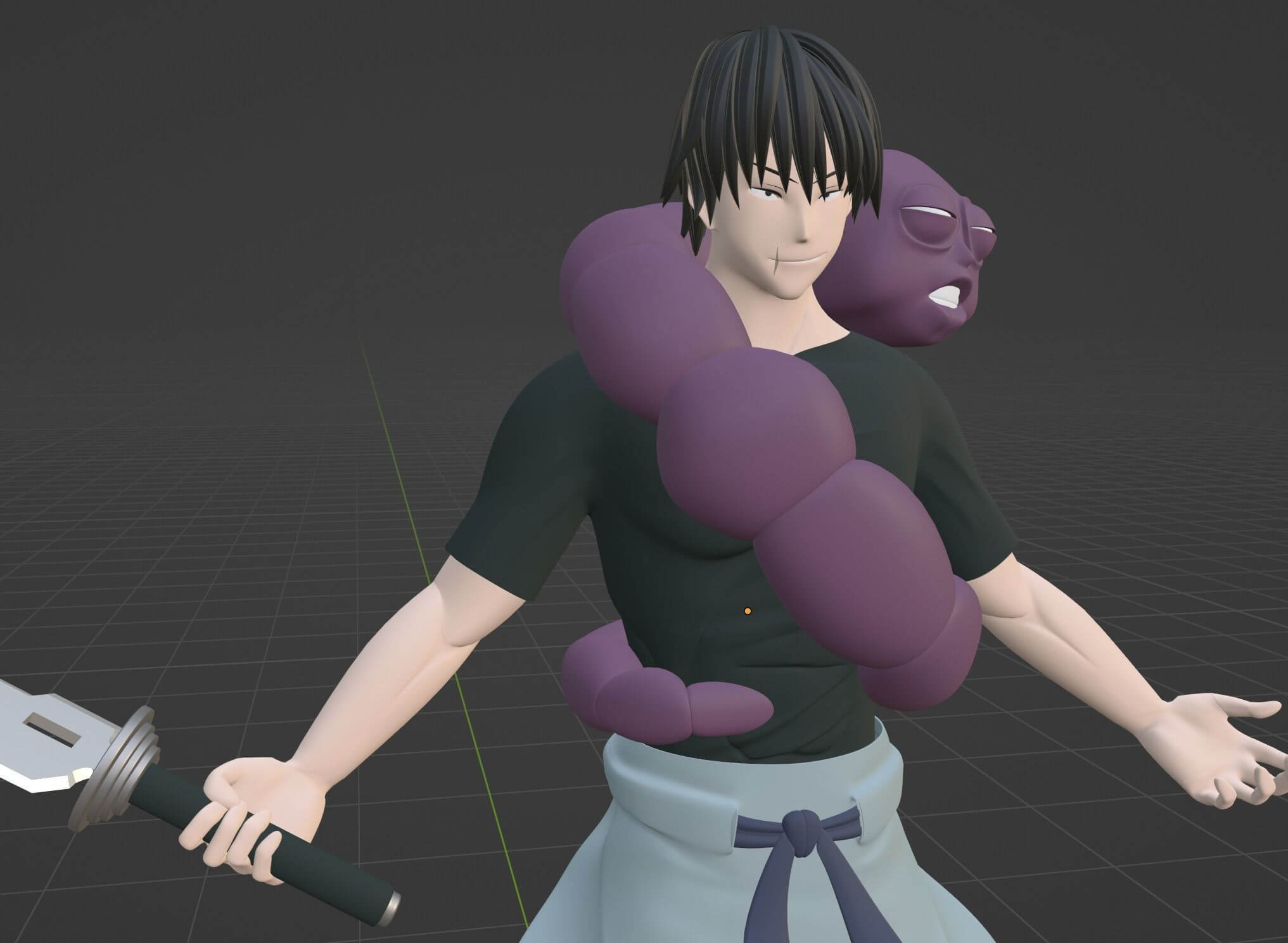 Toji Fushiguro - Jujutsu Kaisen 3D Model by Summerforce
