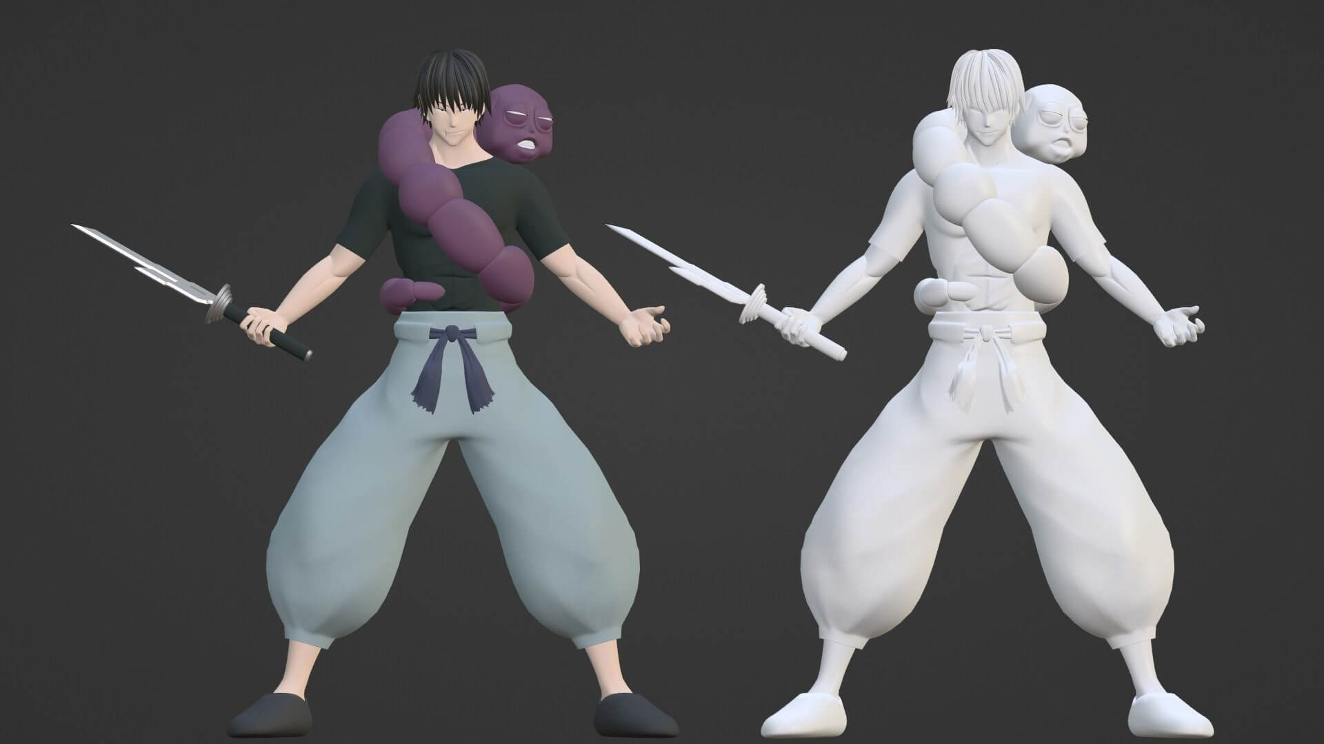 Toji Fushiguro - Jujutsu Kaisen 3D Model by Summerforce