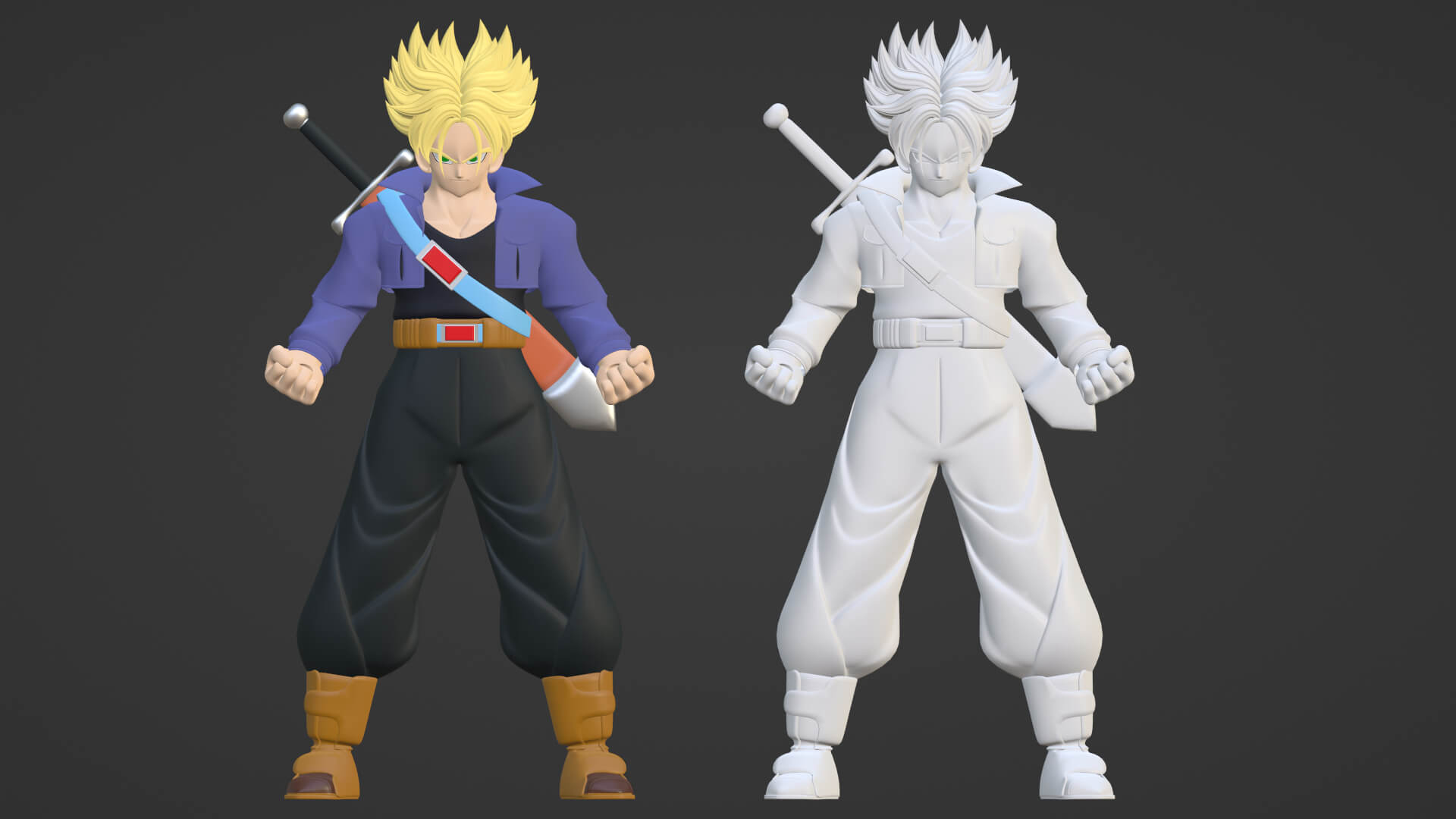 Trunks Future - Dragonball 3D Model by Summerforce