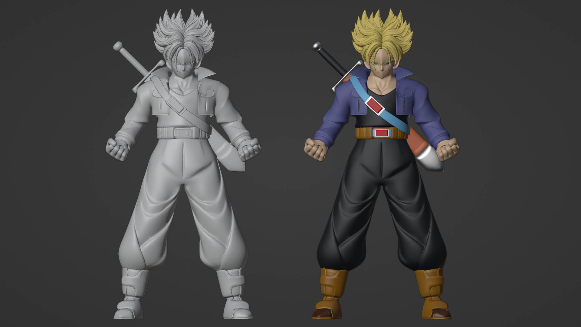 Trunks Future - Dragonball 3D Model by Summerforce
