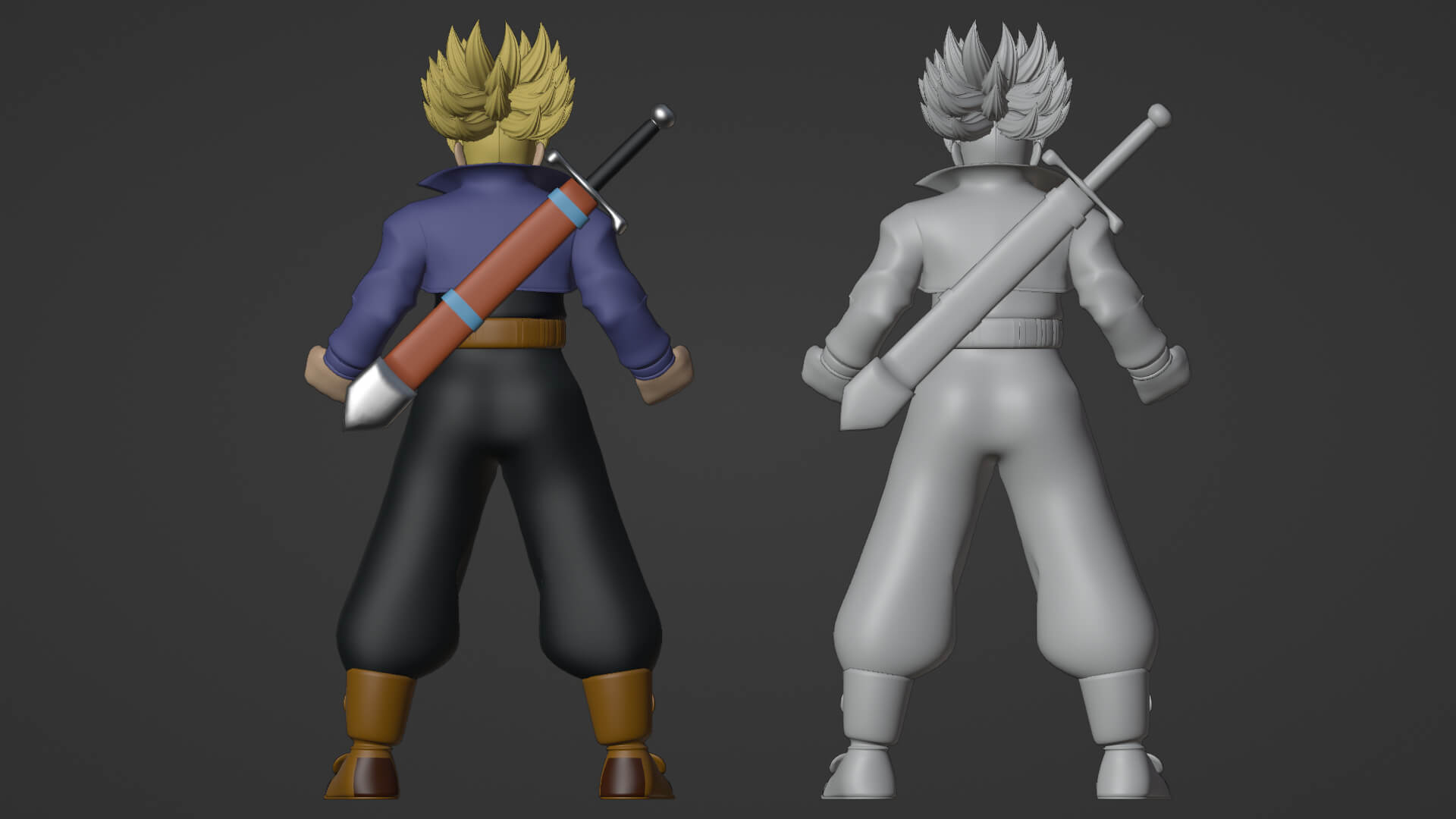 Trunks Future - Dragonball 3D Model by Summerforce