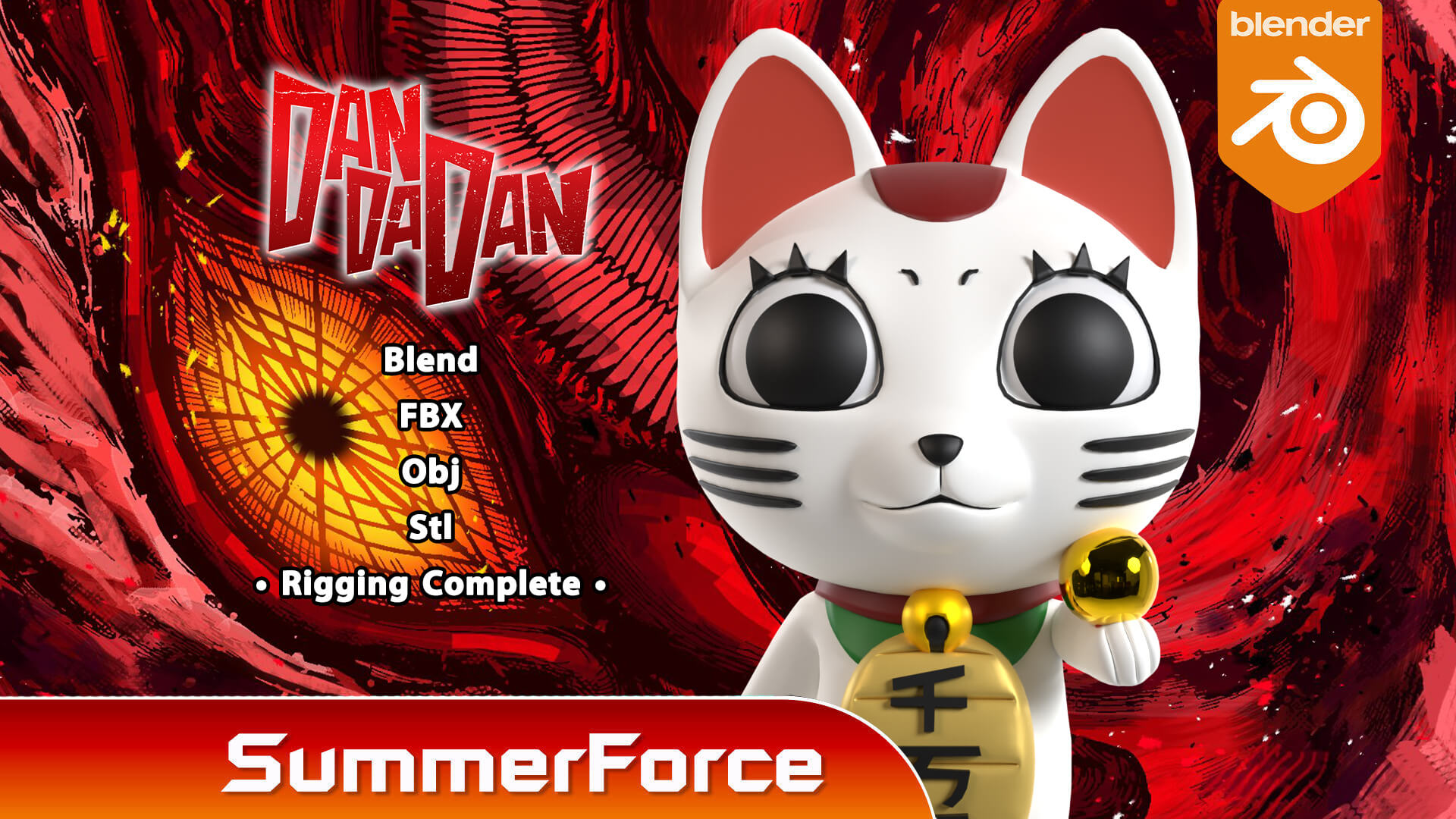 Turbo Granny Cat - Dandadan 3D Model by Summerforce