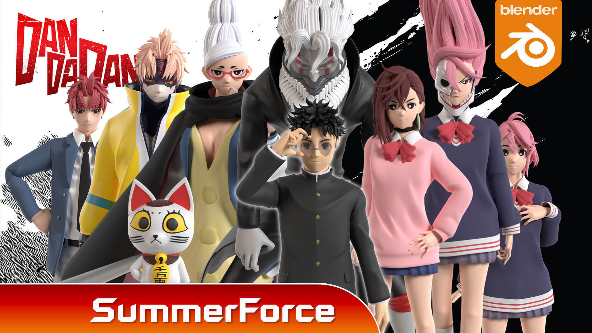 Turbo Granny Cat - Dandadan 3D Model by Summerforce