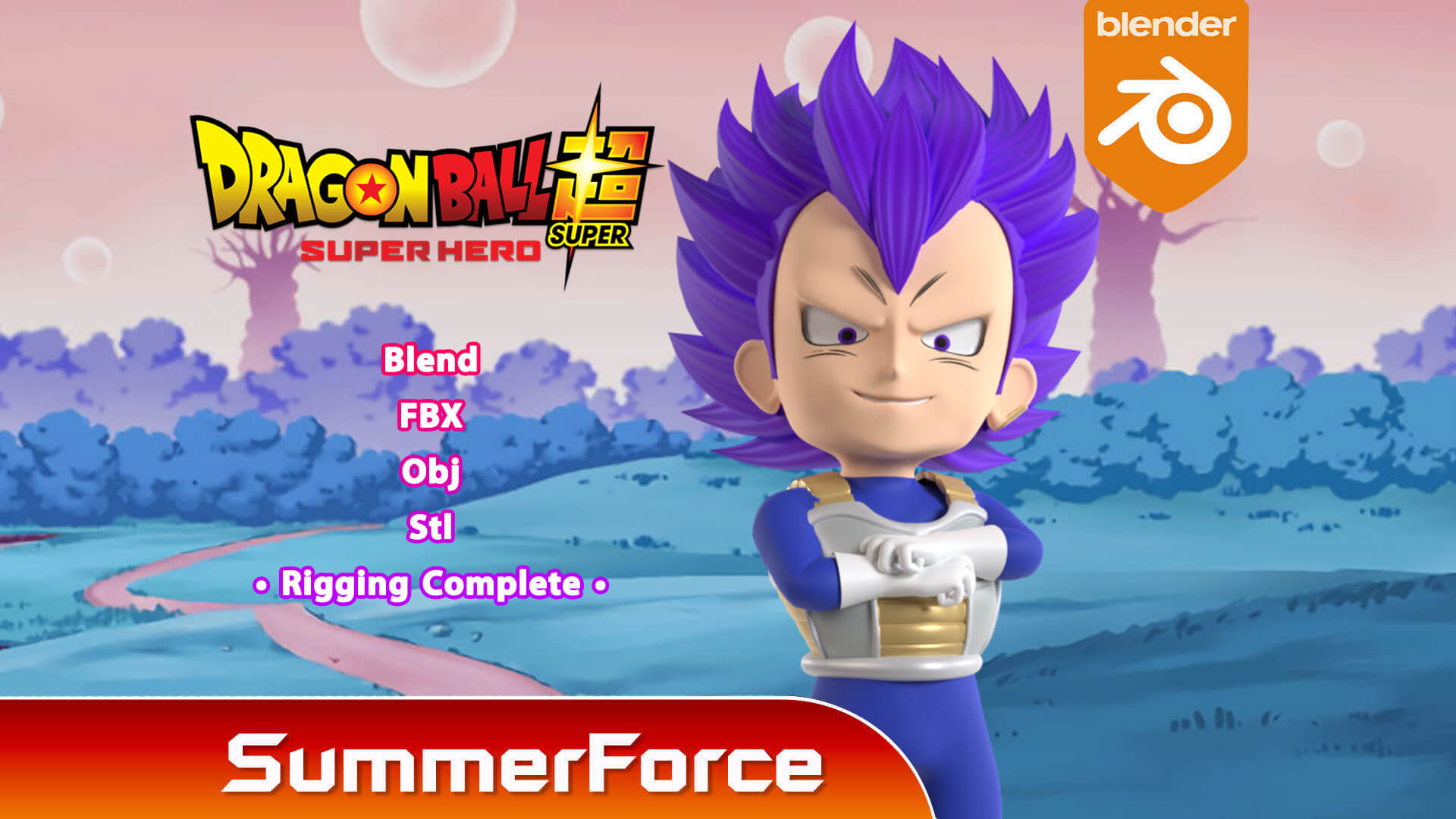 Ultra Ego Vegeta SD - Dragonball Super 3D Model by Summerforce