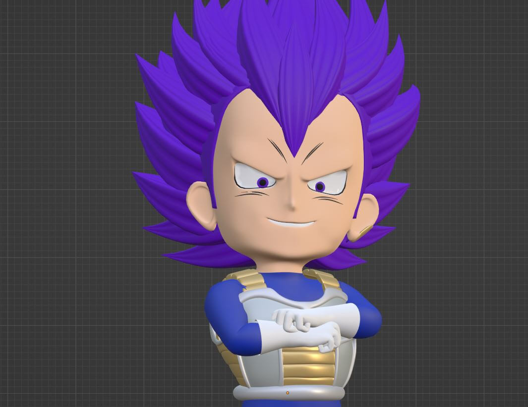 Ultra Ego Vegeta SD - Dragonball Super 3D Model by Summerforce