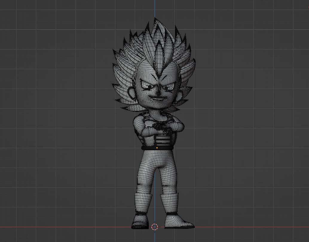 Ultra Ego Vegeta SD - Dragonball Super 3D Model by Summerforce