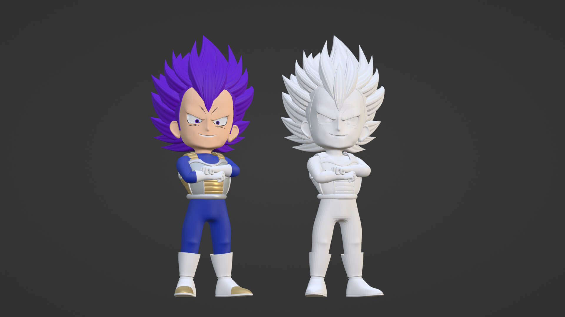 Ultra Ego Vegeta Sd Dragonball Super 3d Model By Summerforce