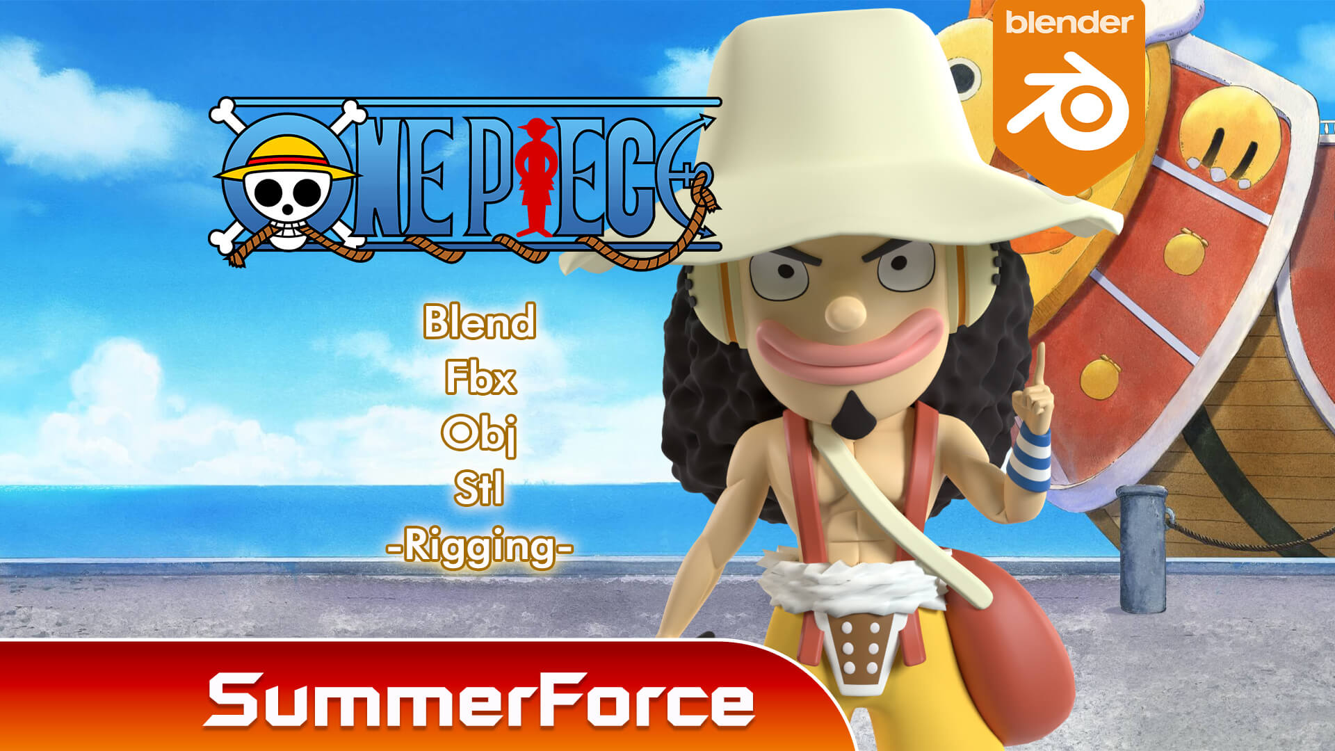 Usopp SD - One Piece 3D Model by Summerforce