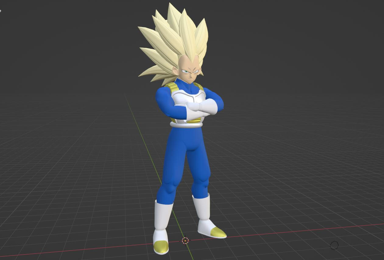 Vegeta Super Saiyan 3 - Dragonball Daima 3D Model by Summerforce