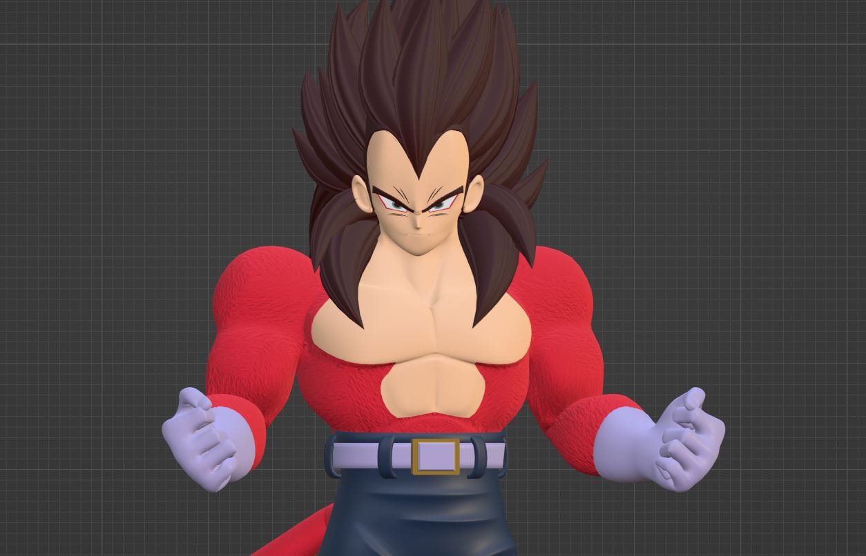 Vegeta Super Saiyan 4 - Dragonball GT 3D Model by Summerforce