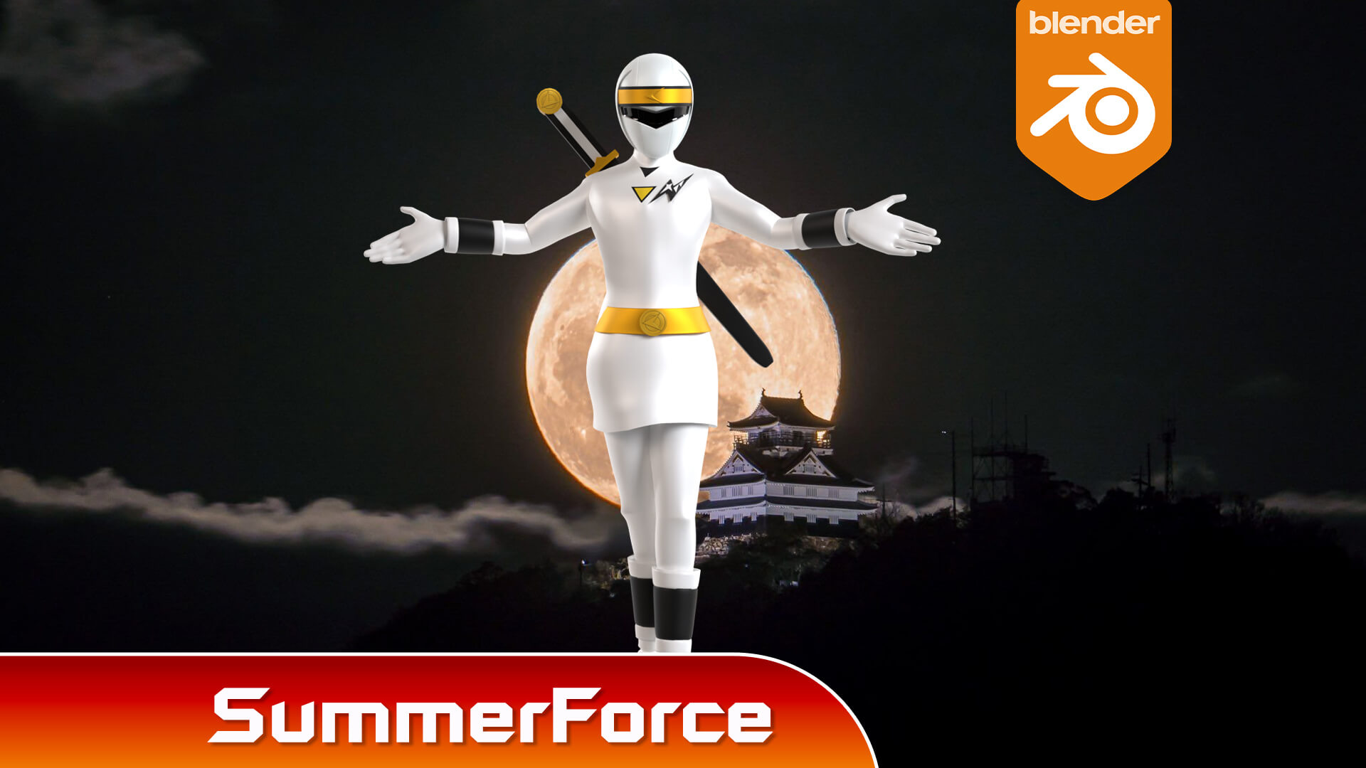 White Aquitian Ranger - Mighty Morphin Alien Rangers 3D Model by ...