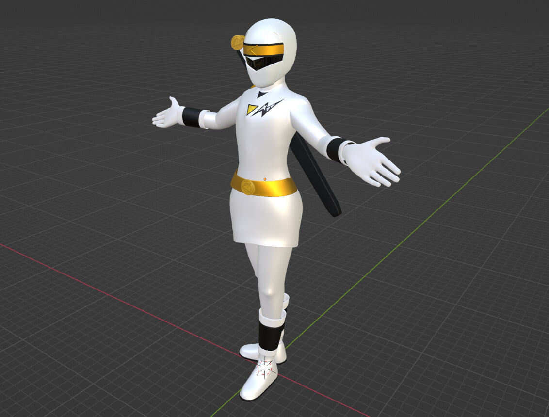 White Aquitian Ranger - Mighty Morphin Alien Rangers 3D Model by ...