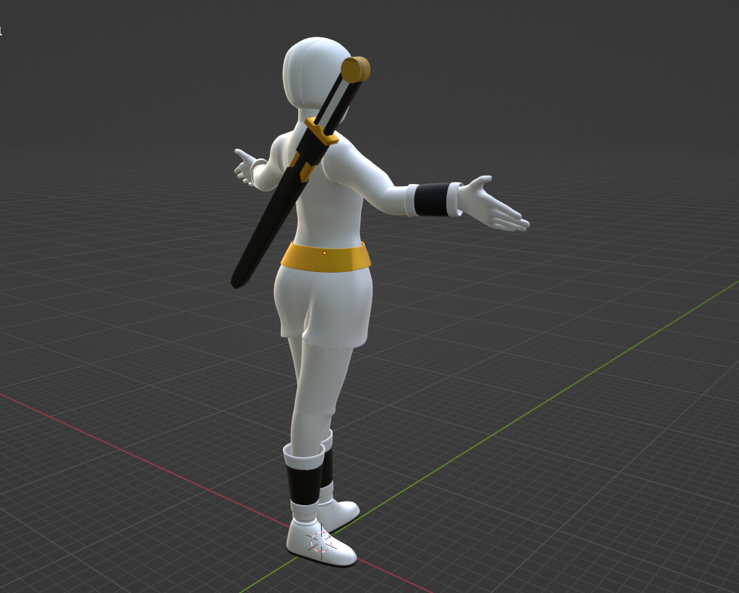White Aquitian Ranger - Mighty Morphin Alien Rangers 3D Model by ...