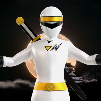 White Aquitian Ranger - Mighty Morphin Alien Rangers 3D Model by ...