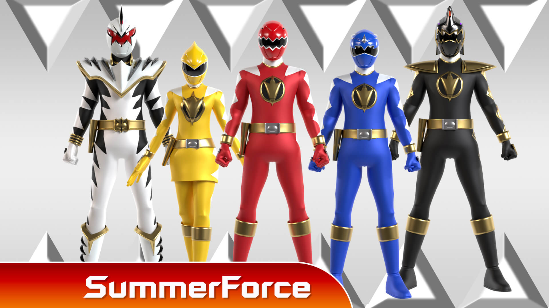 White Ranger - Dino Thunder 3D Model by Summerforce