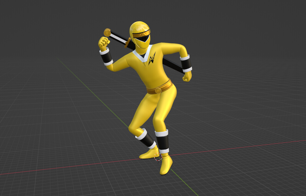 Yellow Aquitian Ranger - Mighty Morphin Alien Rangers 3D Model by ...