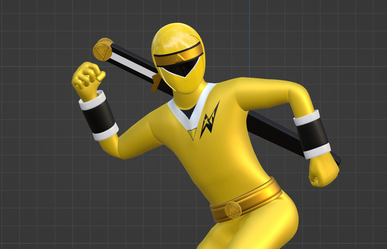 Yellow Aquitian Ranger - Mighty Morphin Alien Rangers 3D Model by ...