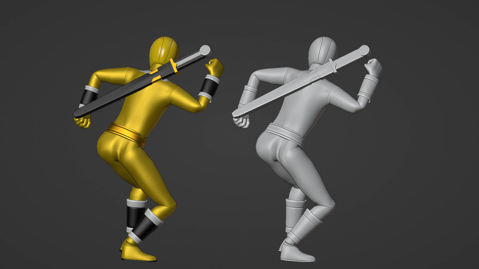 Yellow Aquitian Ranger - Mighty Morphin Alien Rangers 3D Model by ...