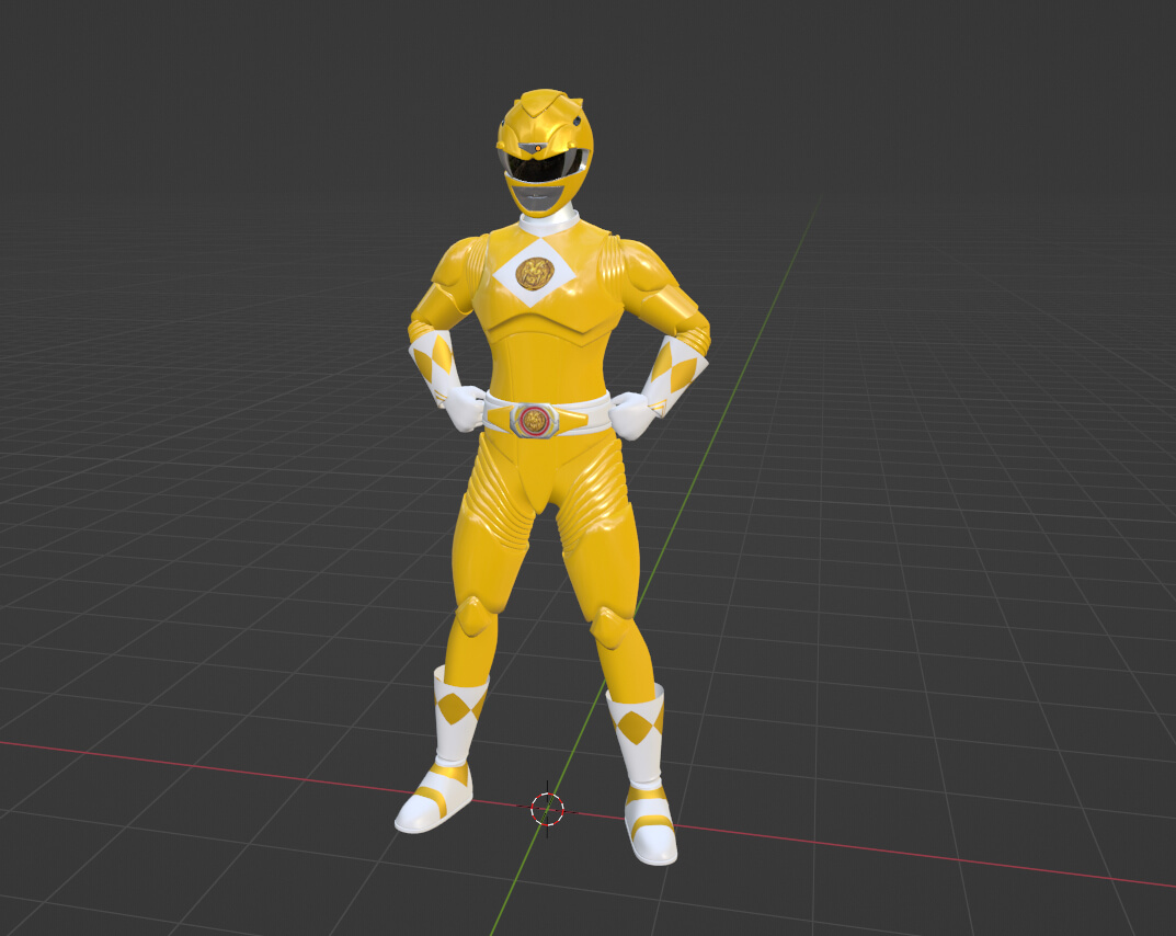 Yellow Ranger - Mighty Morphin Power Rangers The Movie 3D Model by ...