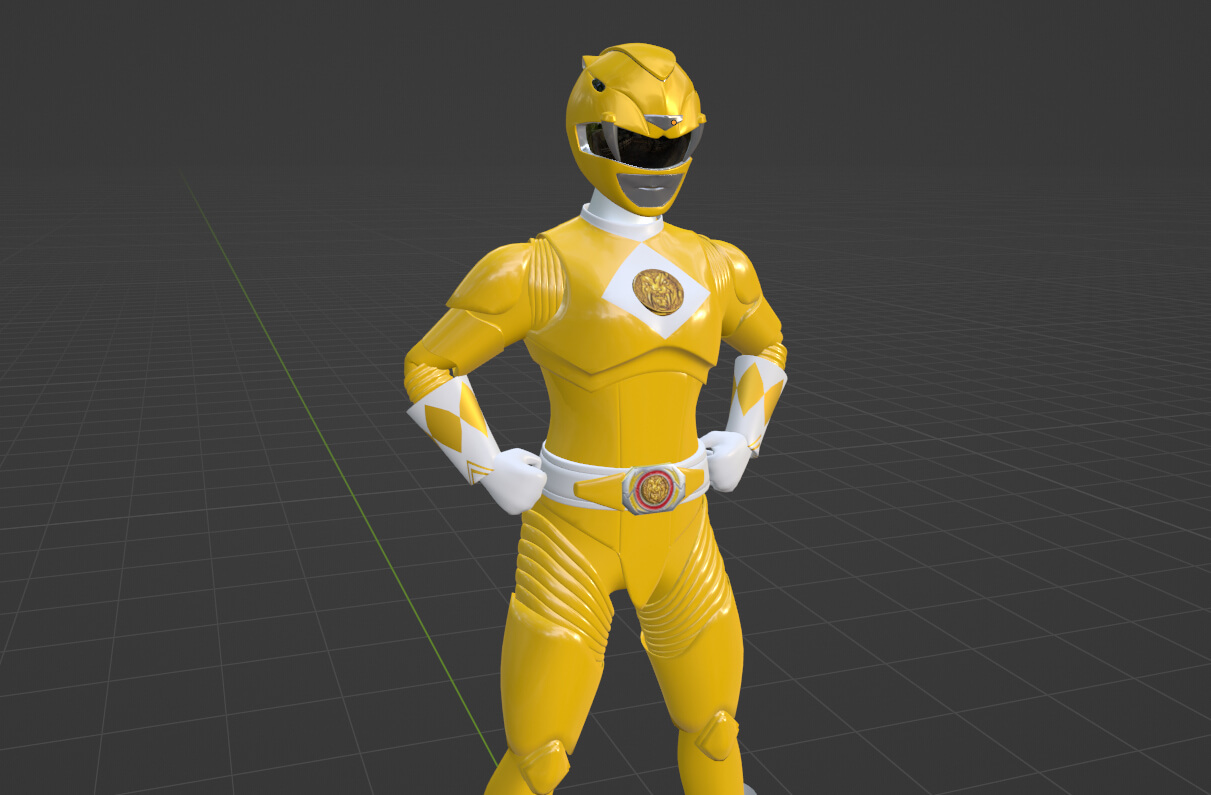 Yellow Ranger - Mighty Morphin Power Rangers The Movie 3D Model by ...
