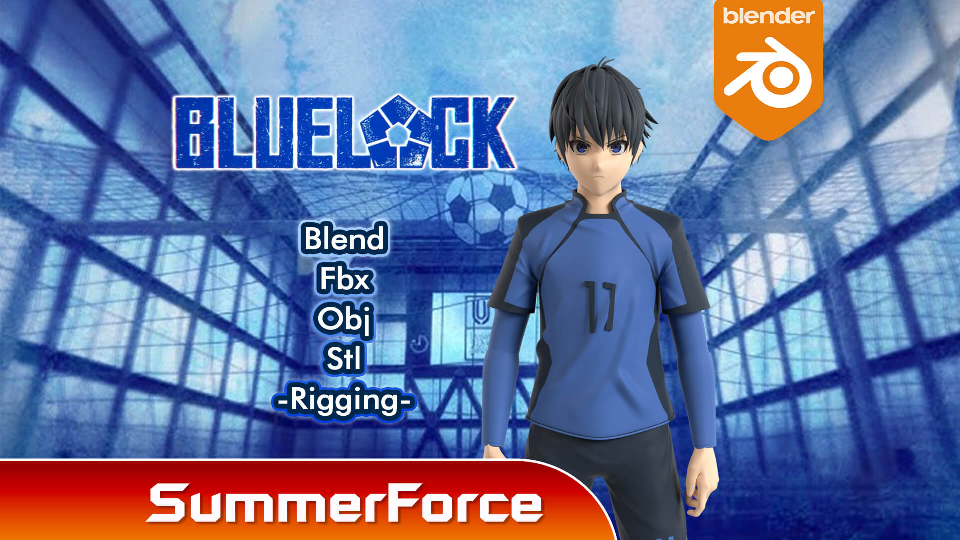 Yoichi Isagi - Blue Lock 3D Model by Summerforce