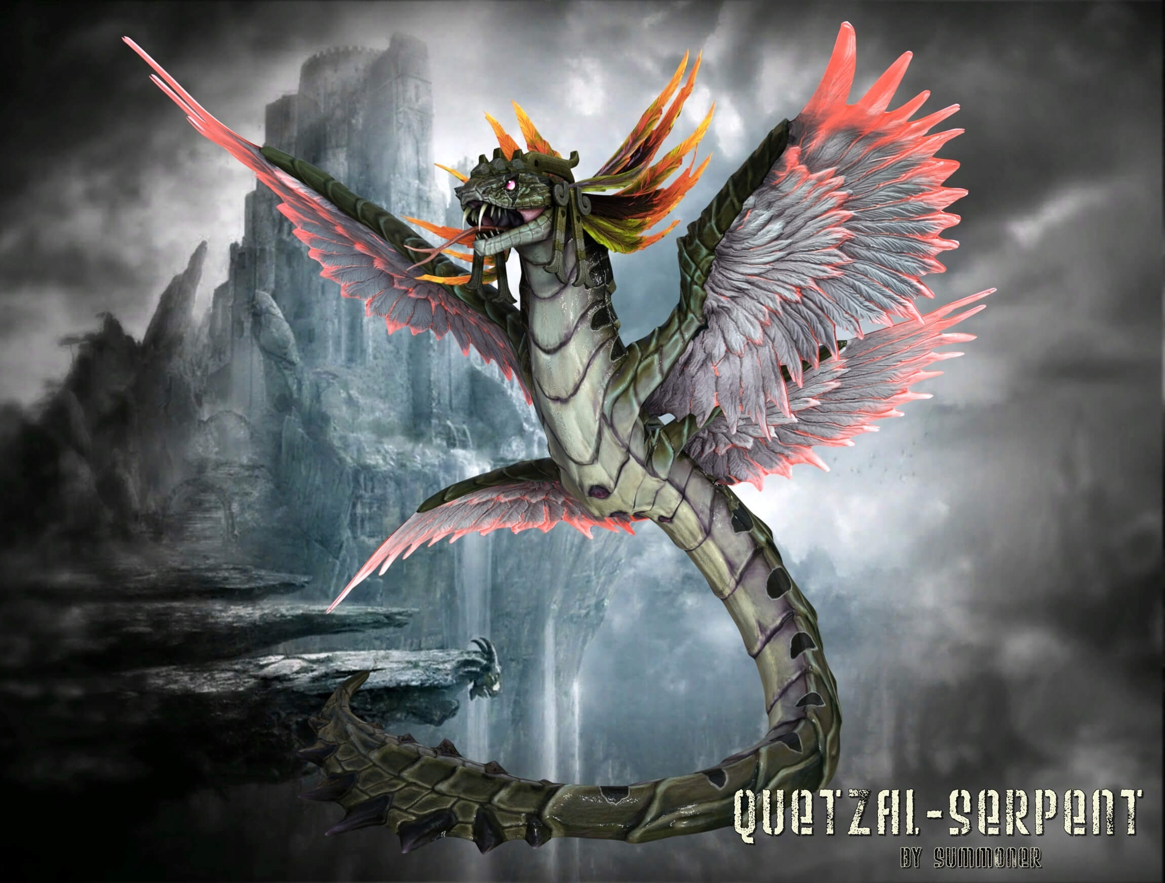 Summoner's Quetzal Serpent - Daz Content by Summoner