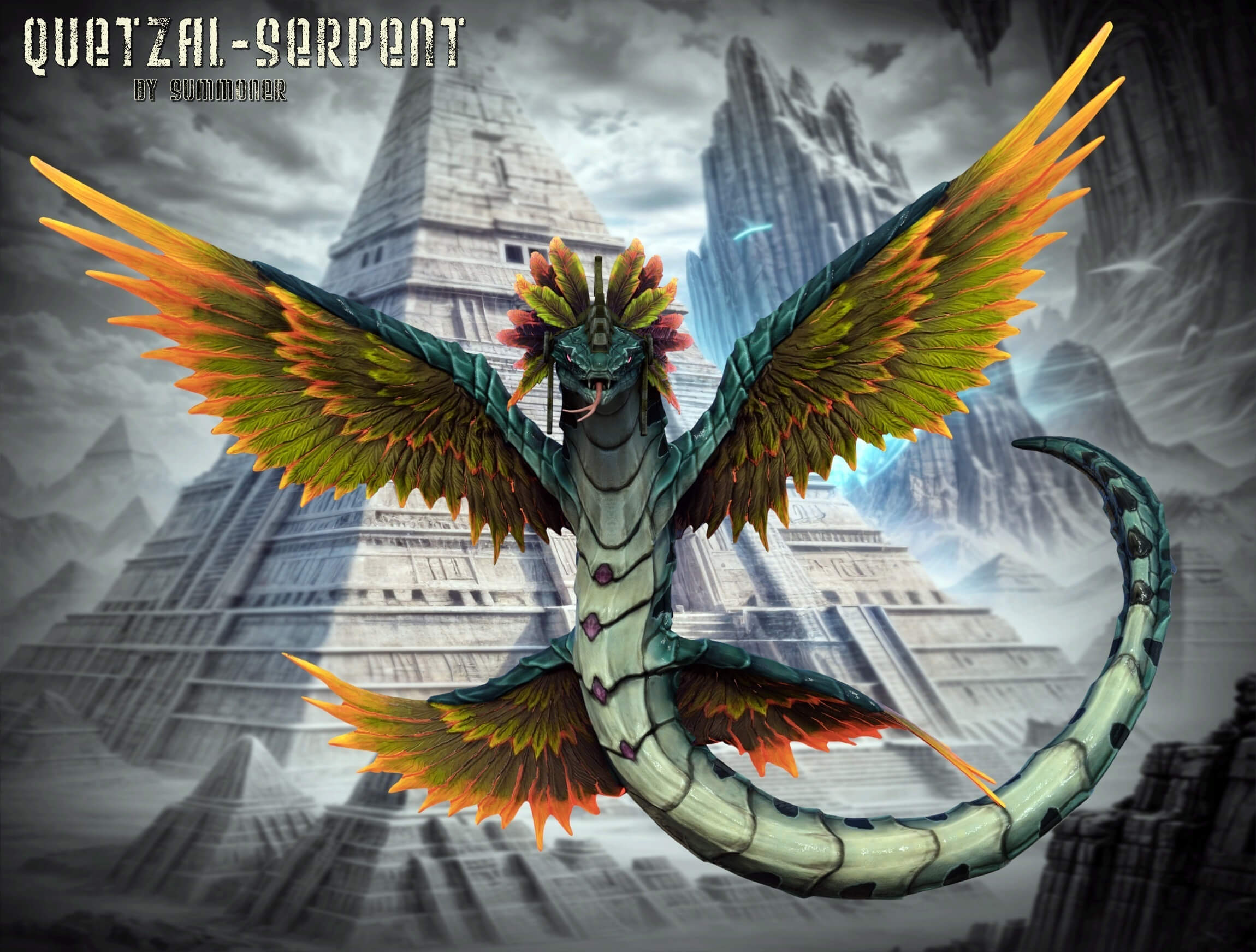 Summoner's Quetzal Serpent - Daz Content by Summoner