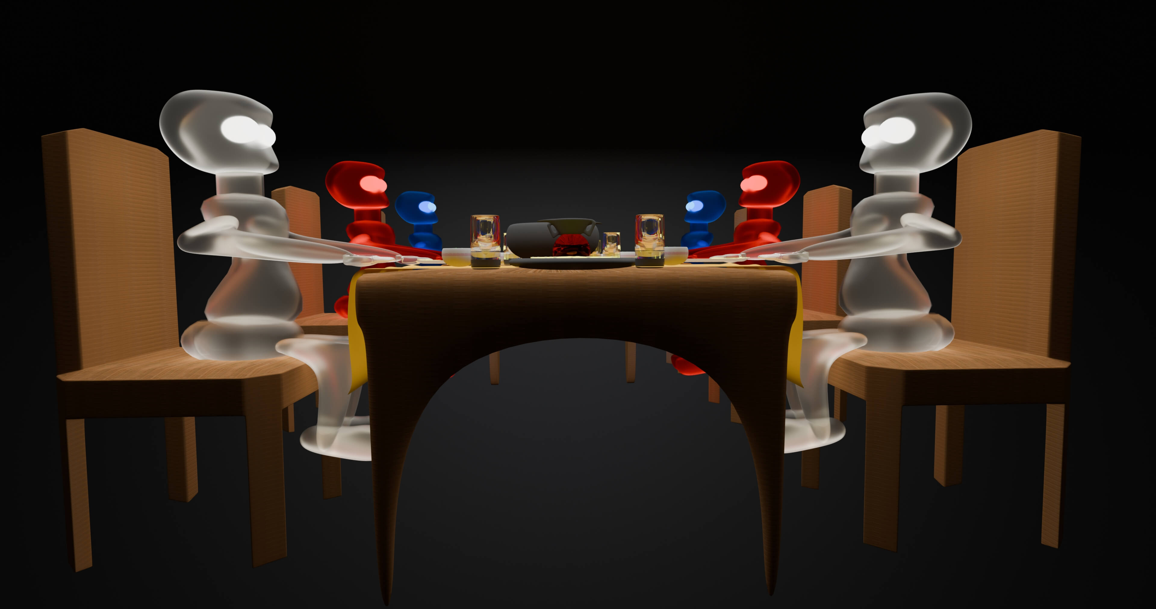 Time for Dinner Now 3D Render, Digital Art by sunny__skt