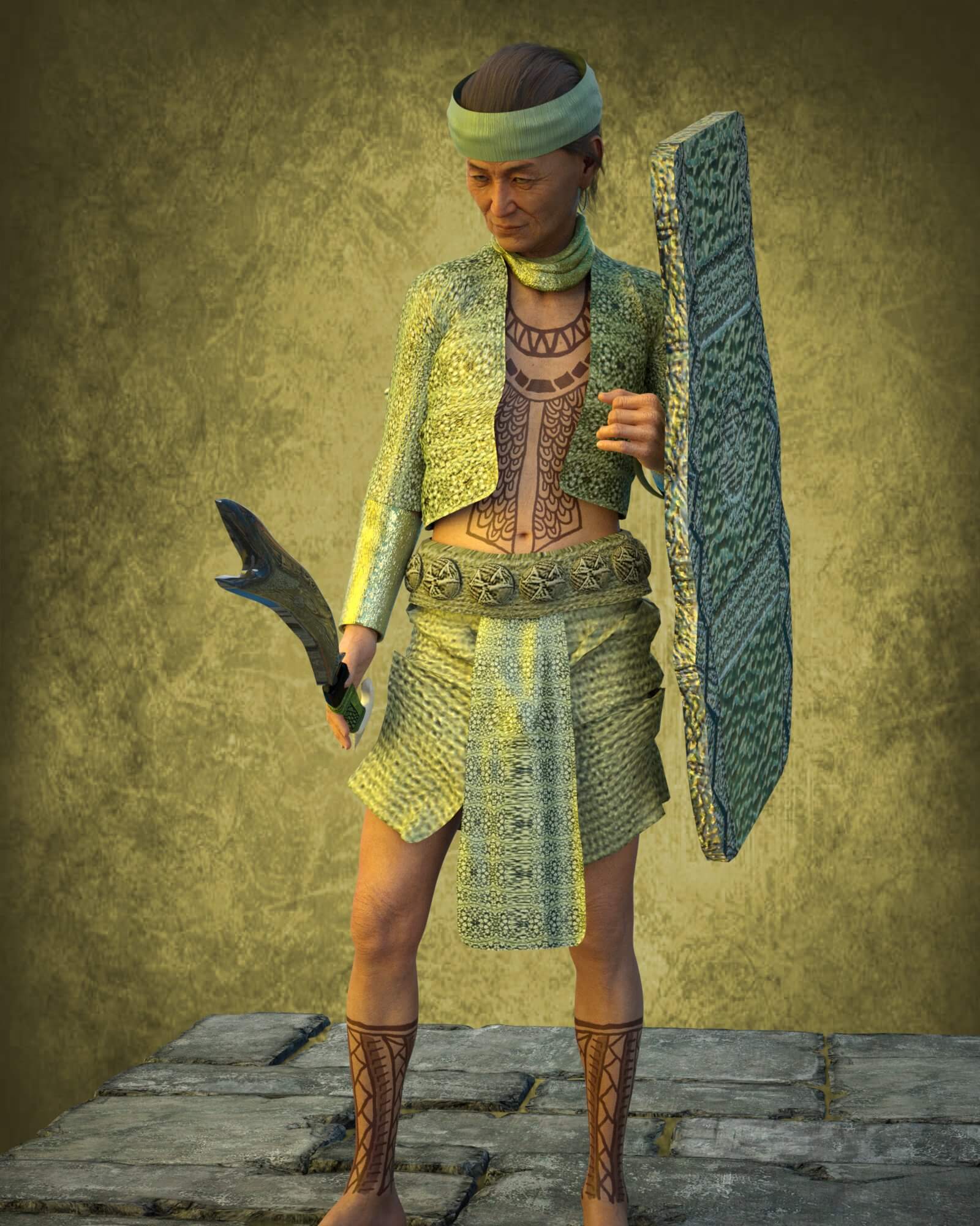 dForce Ancient Filipino Outfit - Daz Content by sunreiz