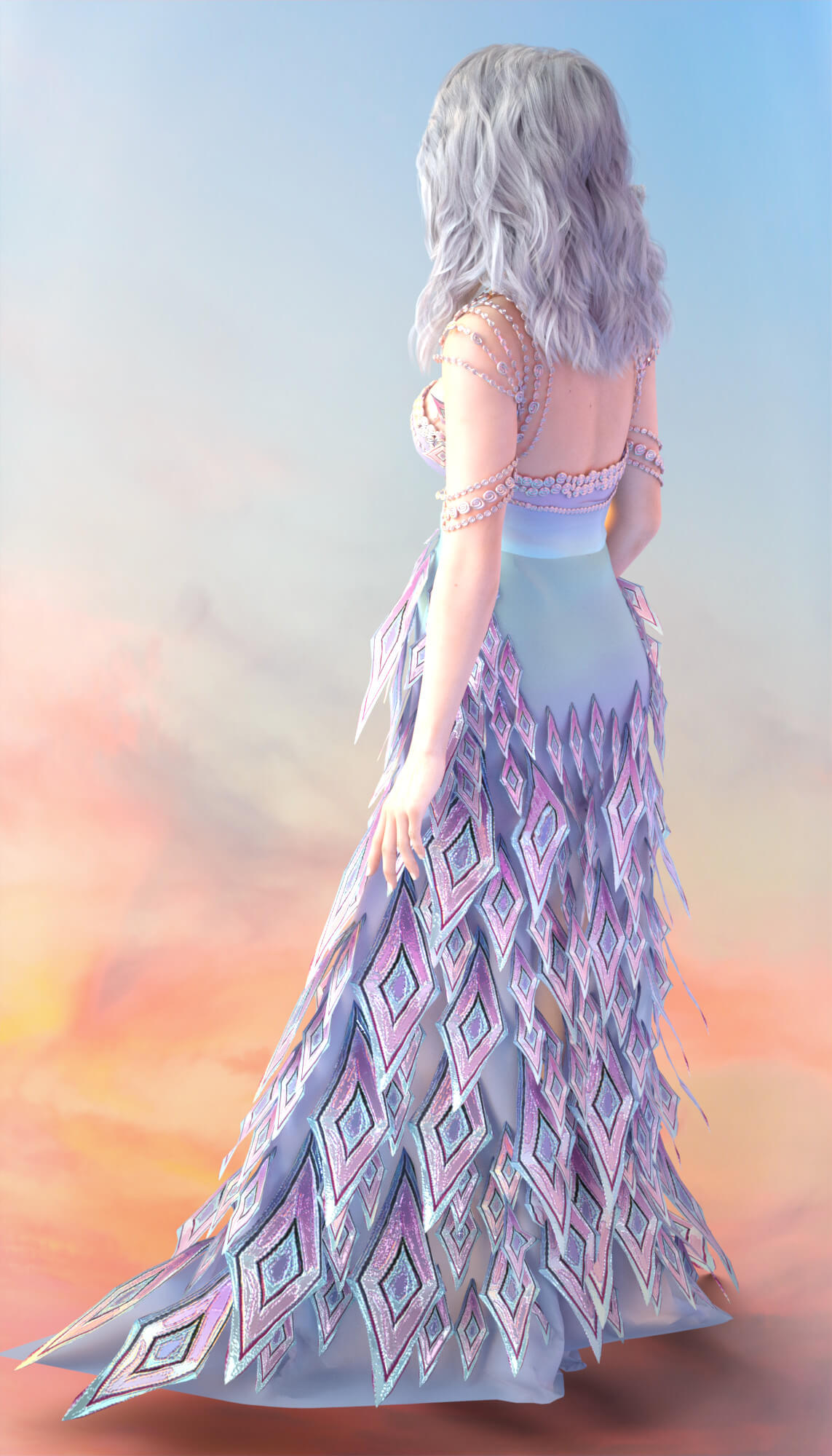 Diamond Crystal Outfit for G8F - Daz Content by sunreiz