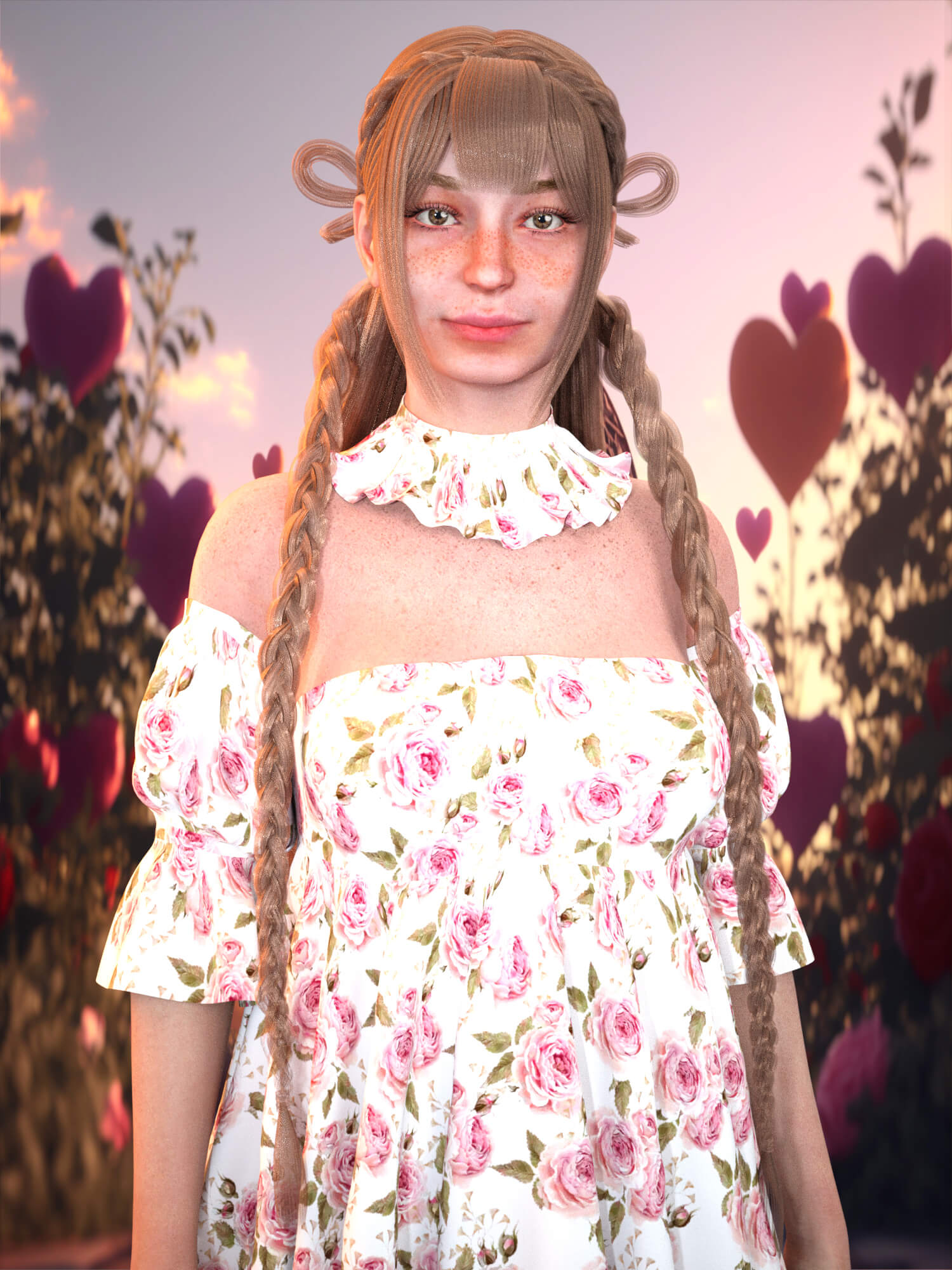 Flower Blossom Hair for Genesis 8 Female - Daz Content by sunreiz