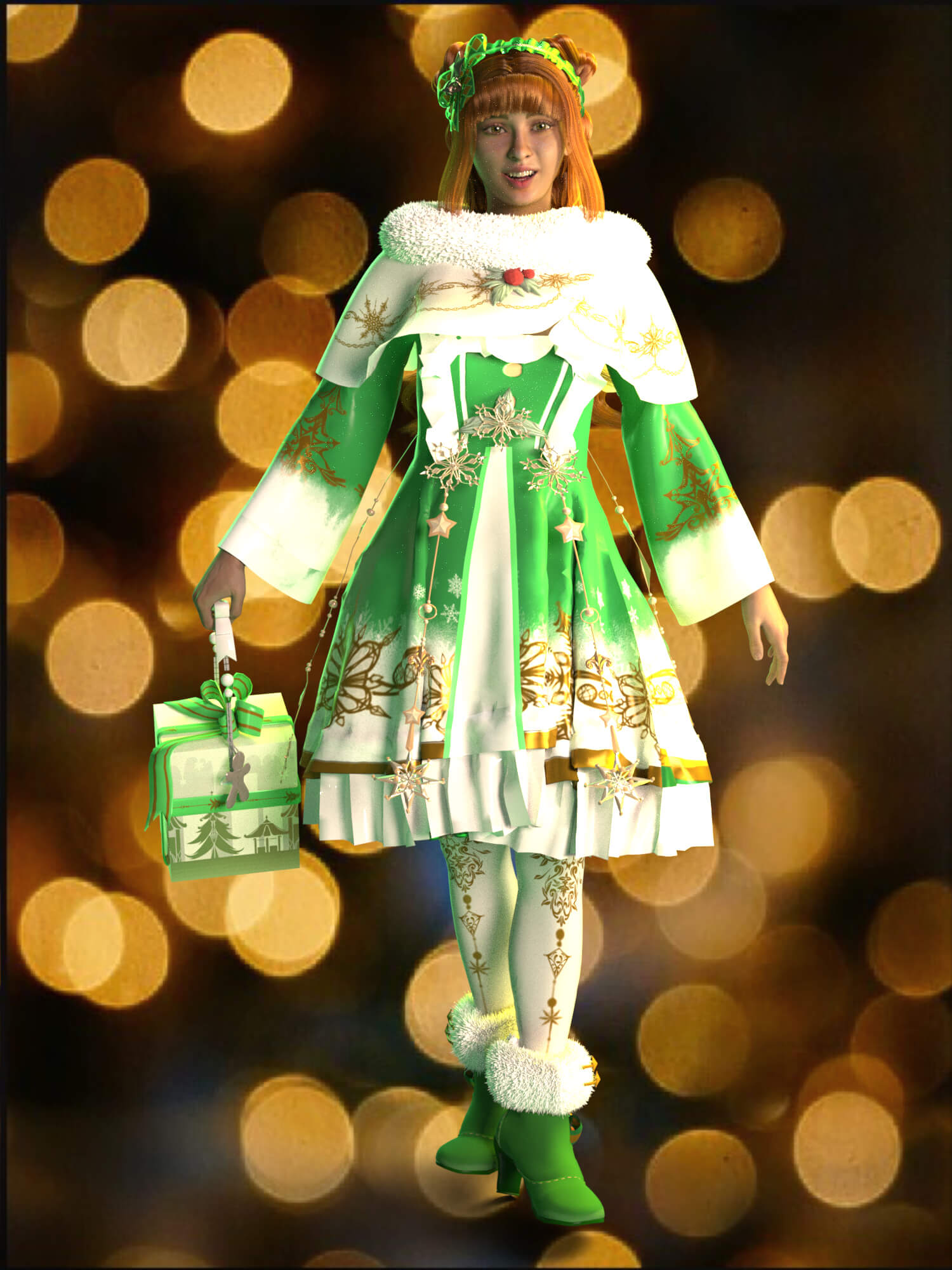 Heartwarming Holiday Outfit for Genesis 8 Female - Daz Content by sunreiz
